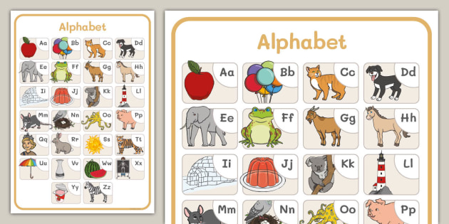 Neutral Alphabet Display Poster (teacher made) - Twinkl