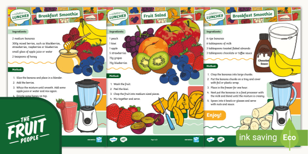 Lovely Lunches Procedural Writing Recipes First/Second Class