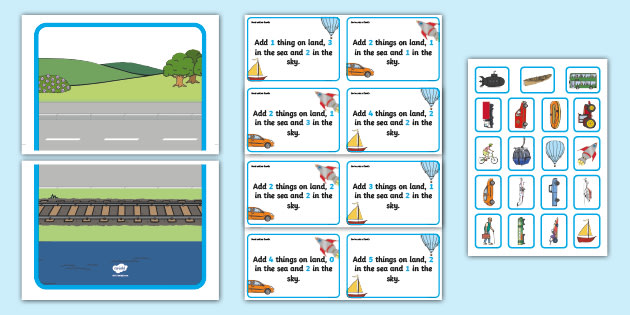 Transport Themed Sorting Cards (teacher made)