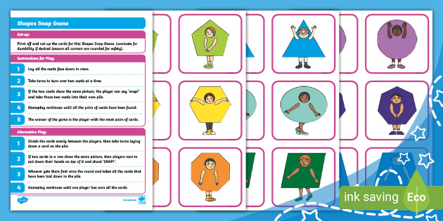 👉 Shapes Snap Game (teacher made)