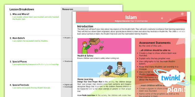 FREE! - RE: Islam Year 3 Planning Overview (teacher made)