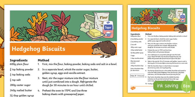 Hedgehog Biscuits Recipe