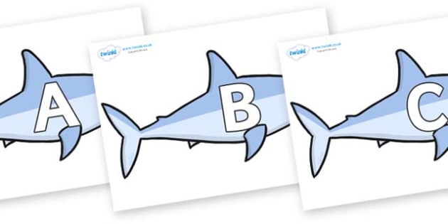A-Z Alphabet on Sharks