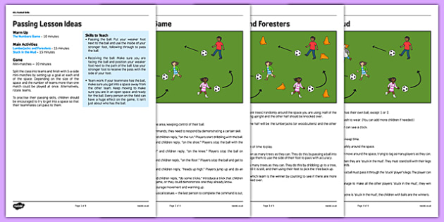 Ks1 Football Skills 2 Passing Lesson Pack Pe Resources
