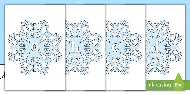 FREE! - A-Z Alphabet on Snowflakes (teacher made)