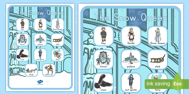 The Snow Queen Story Vocabulary Poster (creat de profesori)
