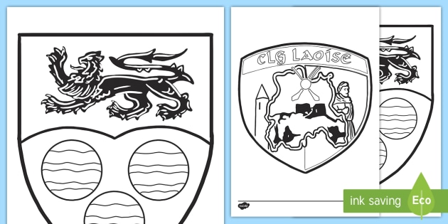 County Laois Crest Colouring Pages