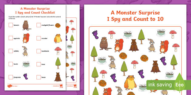 👉 A Monster Surprise I Spy and Count to 10