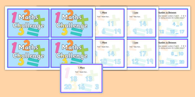 Numbers to 20 Maths Challenge Cards (teacher made)