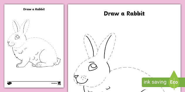EYFS Draw a Rabbit Pencil Control Activity