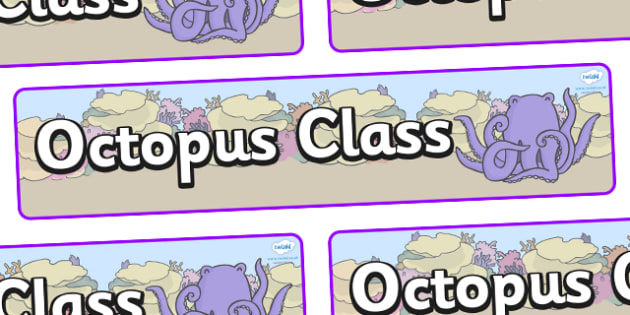 Octopus Themed Classroom Display Banner