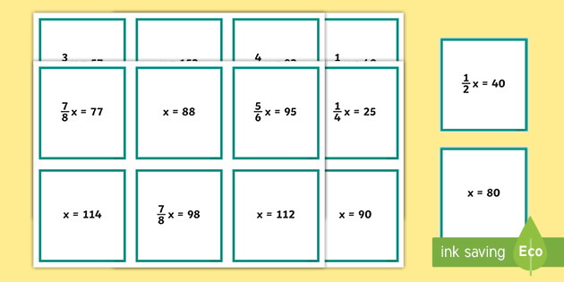 Find the Variable Matching Cards