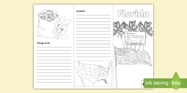 * NEW * KS2 Florida Leaflet Template (teacher made)