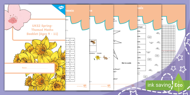 👉 UKS2 Spring-Themed Maths Booklet (Ages 9 - 11)