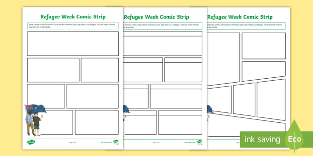 Refugee Week Comic Strip Worksheet (teacher made)