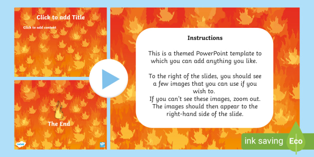 FREE! - Fire Theme Background Template PowerPoint