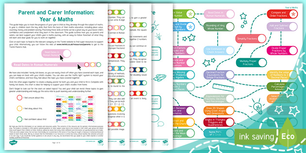 A Parent Guide to Year 6 Maths (teacher made)