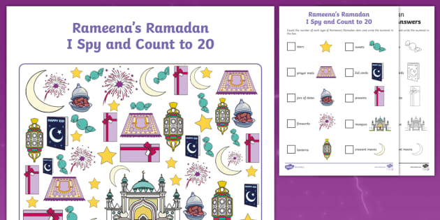 Ramadan Counting to 20 'I-Spy' Activity | Learning Resources