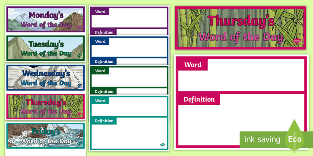 Word of the Day Display Posters
