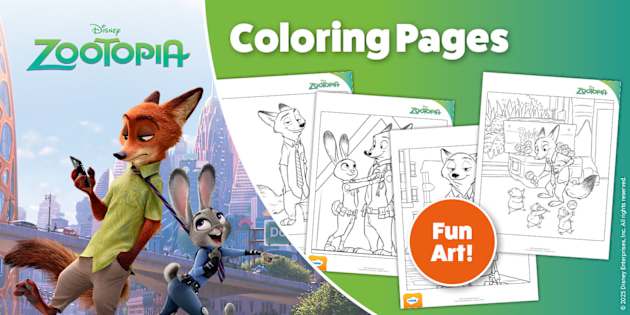 nick wilde zootopia coloring pages