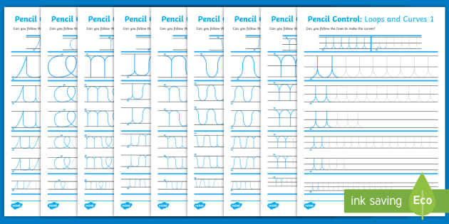Pencil Control Loops And Curves Workbook (teacher made)