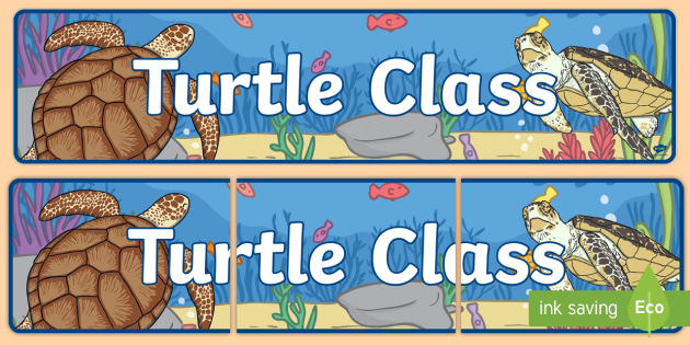 FREE! - Turtle Themed Classroom Display Banner