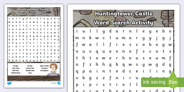 Huntingtower Castle Word Search Activity – Scottish Places