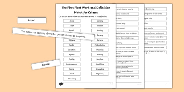 Crime Vocabulary Exercises | Primary Resources