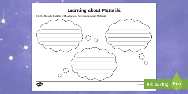 Learning about Matariki Worksheet / Worksheet