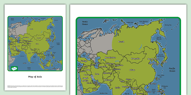 Asia Geography Maps | twinkl.com.au