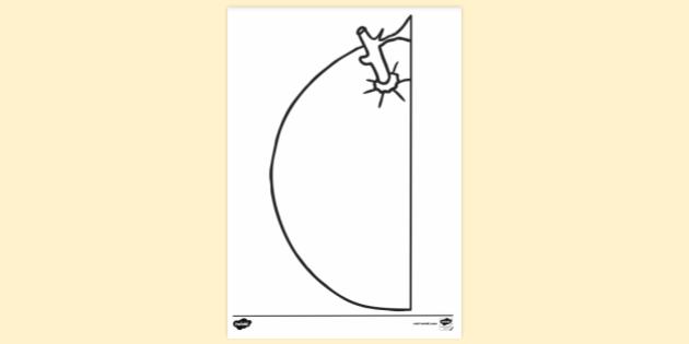 FREE! - Half an Orange Colouring Sheet | Colouring Sheets