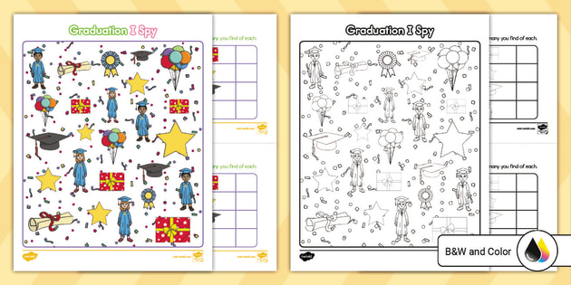 Graduation I Spy Activity (teacher made)