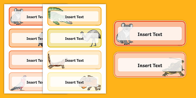Australian Native Fauna Table Name Tags (teacher made)