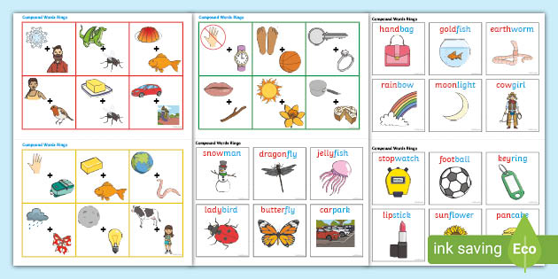 Connecting Words Compound Bingo (teacher made)