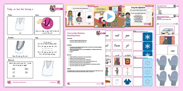 Phonics Level 3 Week 1 Lesson 2 Pack: phonics letter 'v'