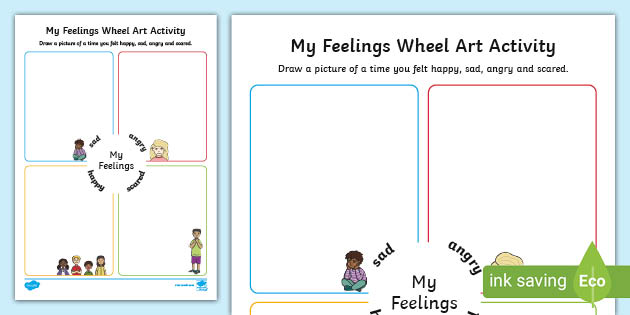 My Feelings Wheel Art Activity (teacher made)