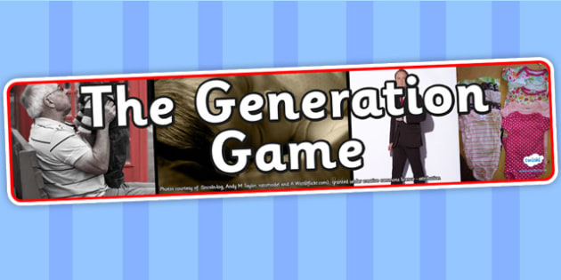 The Generation Game Photo Display Banner (teacher made)
