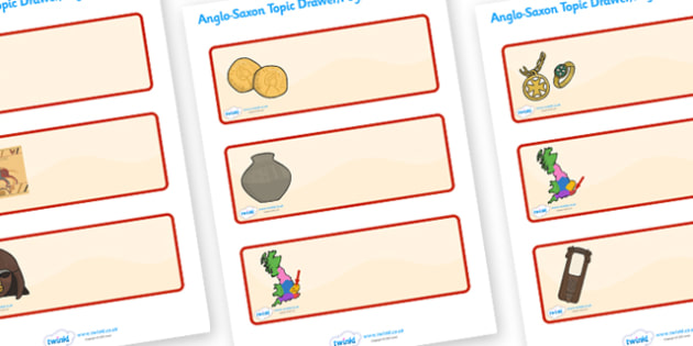 FREE! - Anglo Saxons Editable Drawer Peg Name Labels