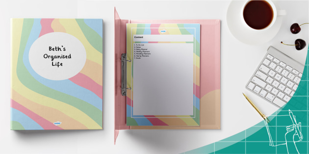 Icecream Swirl | Personalised Binder Pack (teacher made)