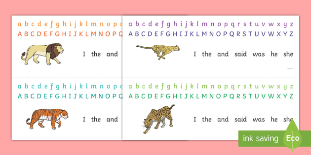 Large Cat Alphabet Strips - Alphabet Strips