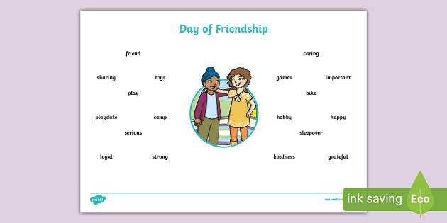 International Day of Friendship Activity (teacher made)