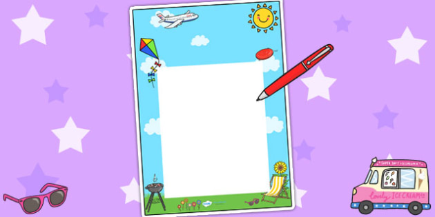 Summer Themed Notes to Teacher (teacher made)