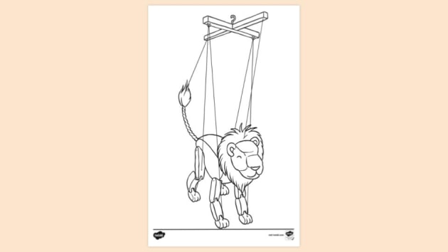 FREE! - Lion Puppet Colouring | Colouring Sheets