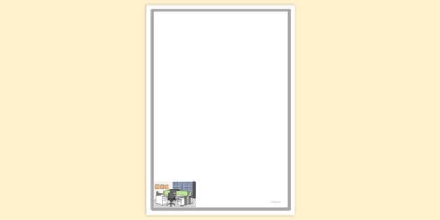 Simple Blank Office Page Border | Page Borders | Twinkl