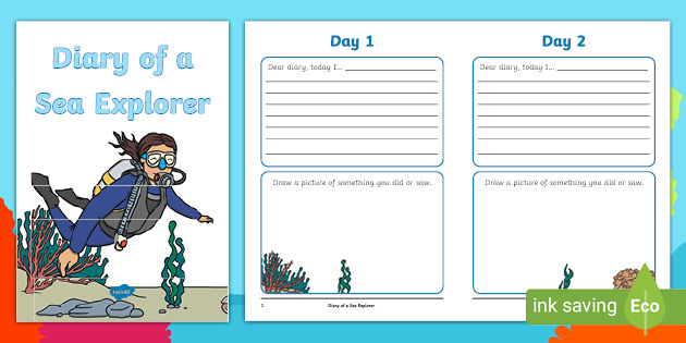 Sea Explorer Diary Writing Frames (Under the Sea)