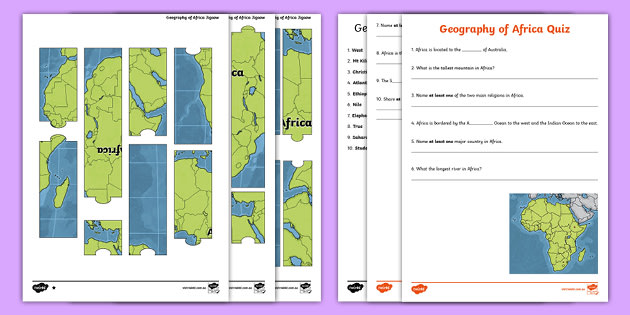Crash Course Podcast Geography of Africa Resource Pack