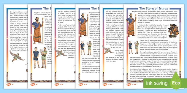 LKS2 Mythical Stories from Different Cultures: The Story of Icarus (Ancient
