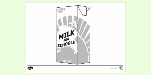FREE! - School Milk Carton Colouring Sheet | Colouring Sheets