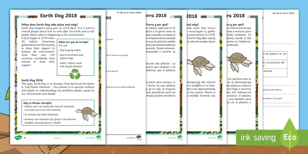 Earth Day 2018 Differentiated Reading Comprehension Activity English ...
