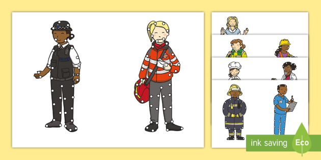 Occupations Threading Cut-Outs (teacher made)